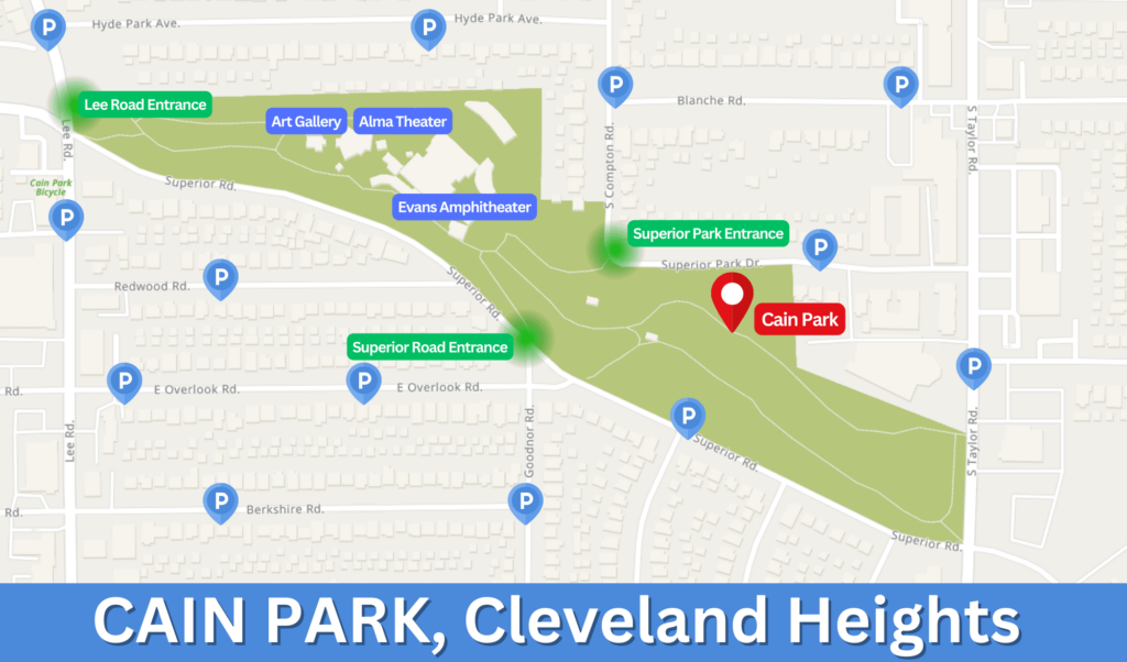 Directions & Parking | Cleveland Heights Cain Park